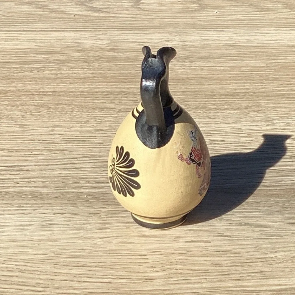 Accents | Vintage Miniature Greek Style Pottery Vase Amphora Black ...